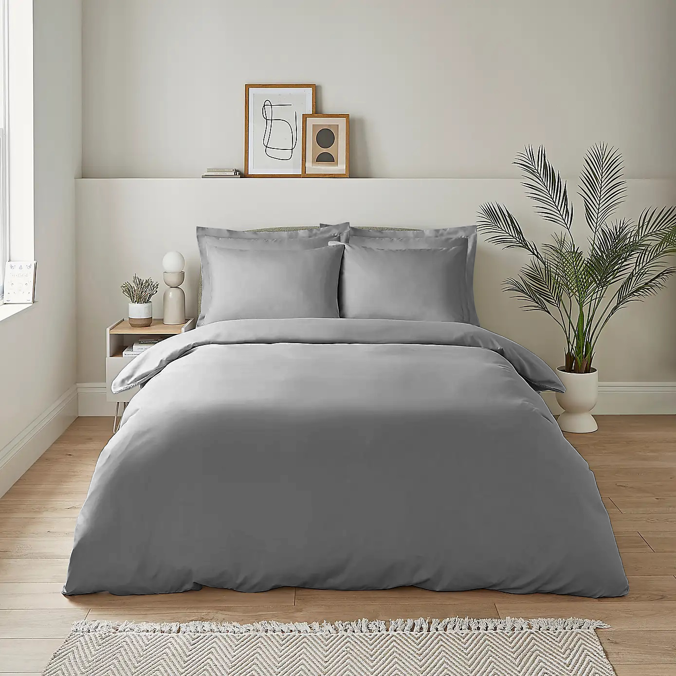 Plain Silver Duvet Cover Bedding Set – Imperial Rooms